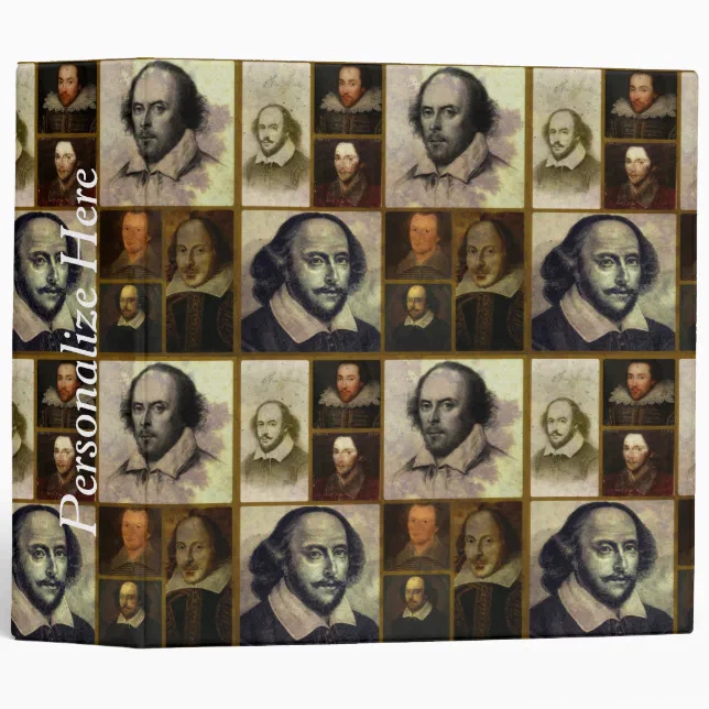 William Shakespeare Portrait Collage Binder | Zazzle
