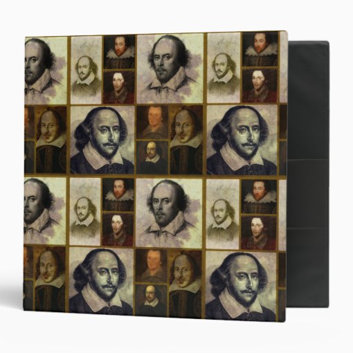 William Shakespeare Portrait Collage Binder | Zazzle