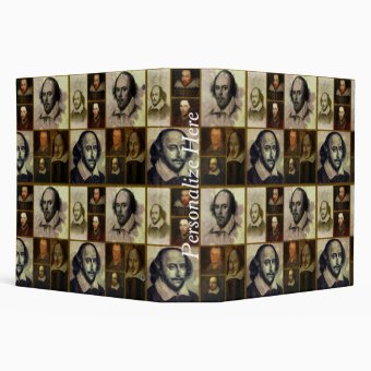 William Shakespeare Portrait Collage Binder | Zazzle