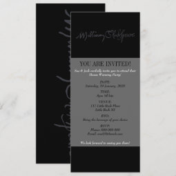 William Shakespeare Signature Invitation | Zazzle