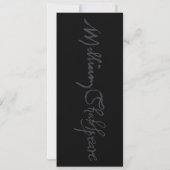 William Shakespeare Signature Invitation | Zazzle