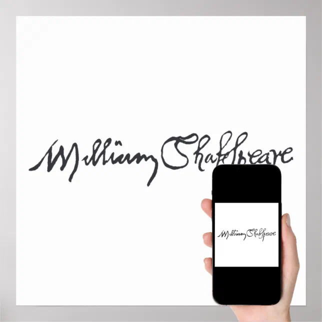 William Shakespeare Signature Poster | Zazzle