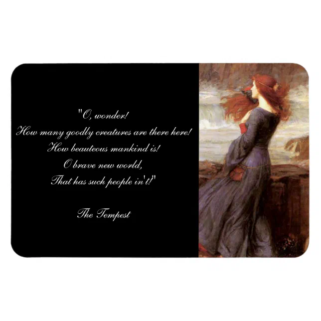William Shakespeare's The Tempest Quote Magnet | Zazzle