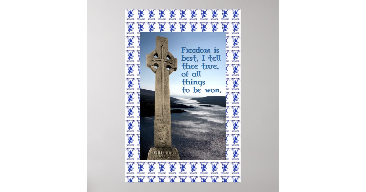 William Wallace Monument Robroyston Peace Poster | Zazzle