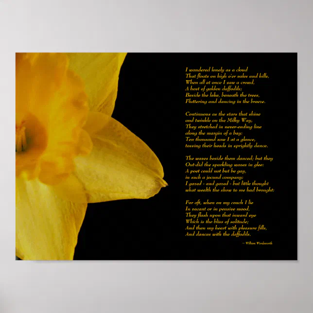 William Wordsworth Daffodils Poster | Zazzle