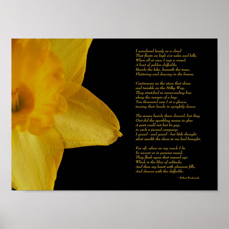William Wordsworth Daffodils Poster | Zazzle