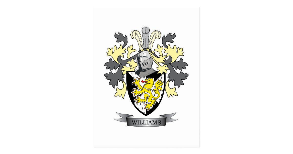 Williams Coat of Arms Postcard | Zazzle.com