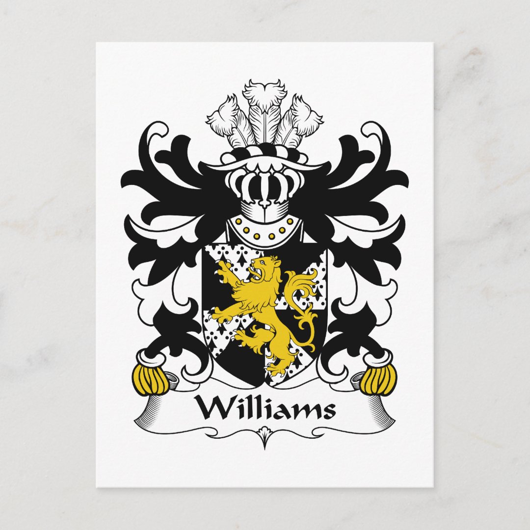 Williams Family Crest Postcard | Zazzle