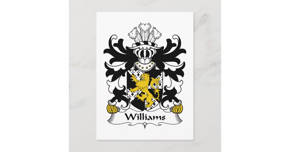 Williams Family Crest Postcard | Zazzle