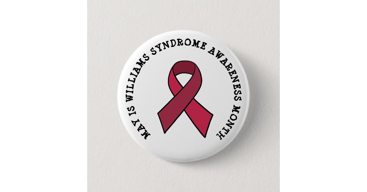 Williams Syndrome Awareness Month Ribbon Button | Zazzle