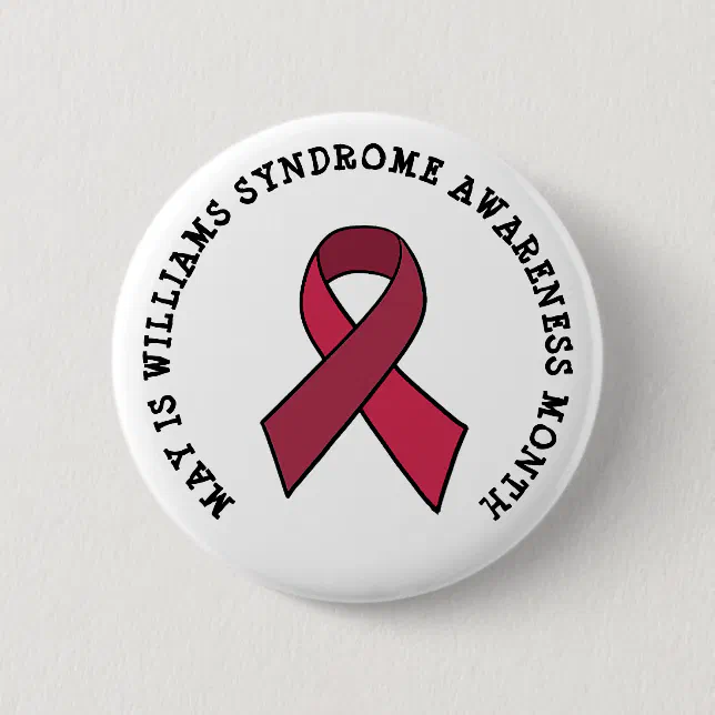 Williams Syndrome Awareness Month Ribbon Button | Zazzle