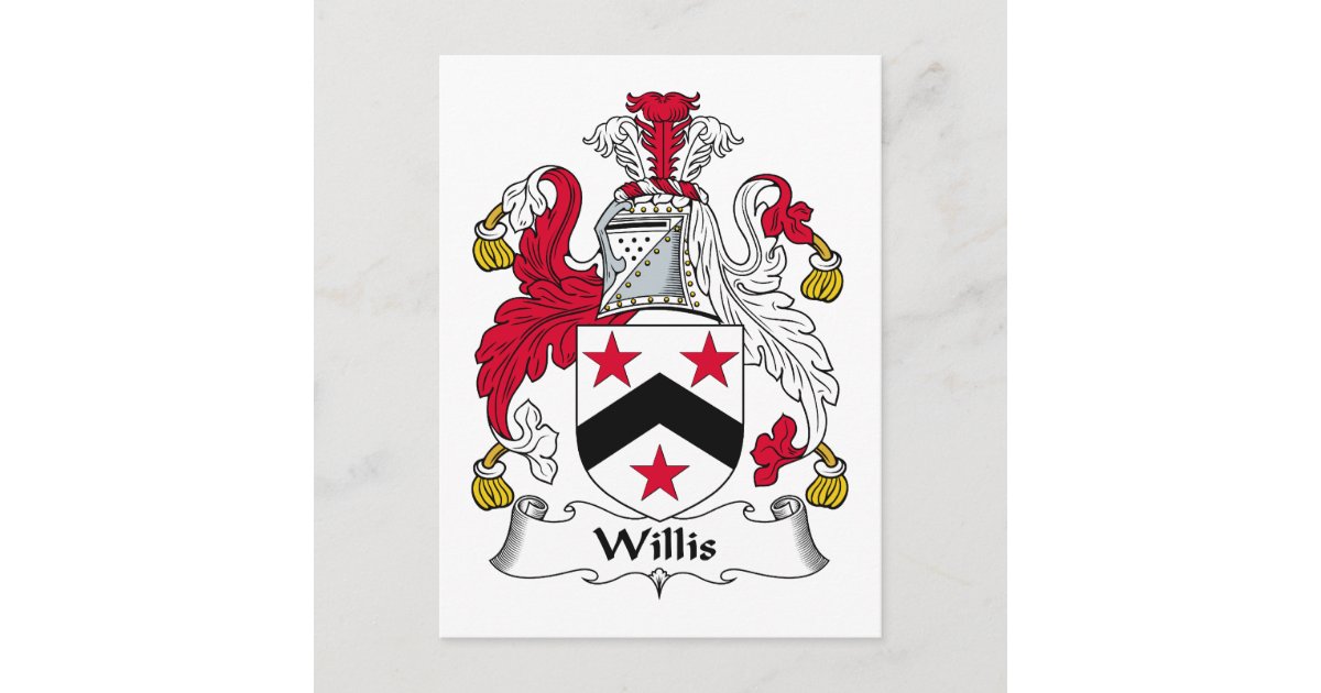 Willis Family Crest Postcard | Zazzle