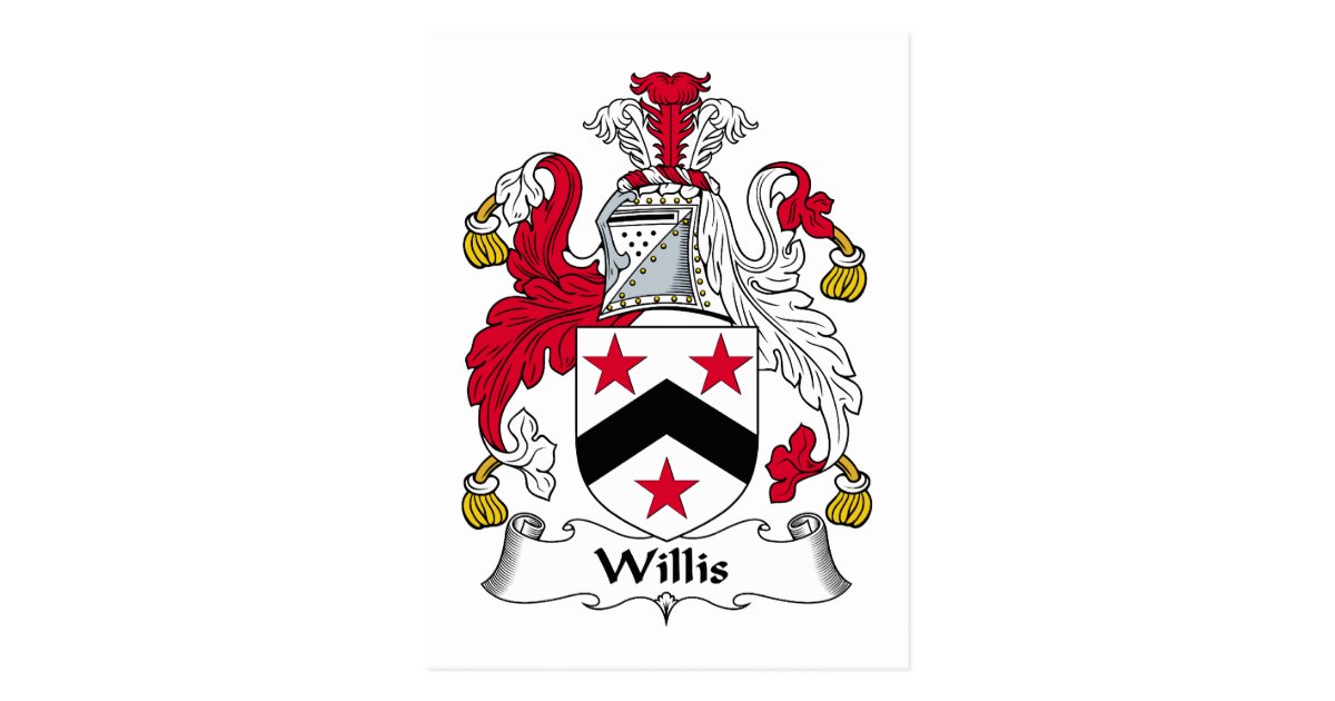 Willis Family Crest Postcard | Zazzle.com
