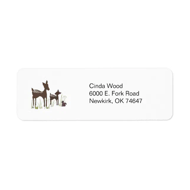 Willow Deer Forest Address Labels | Zazzle