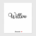 Willow Name - Handwritten Calligraphy Sticker | Zazzle