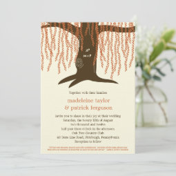 Willow Tree Fall Wedding Invitation | Zazzle