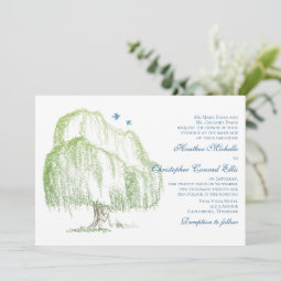 Willow Tree Wedding Invitation | Zazzle