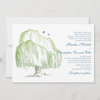 Willow Tree Wedding Invitation | Zazzle