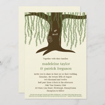 Willow Tree Wedding Invitation | Zazzle