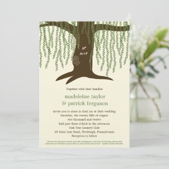 Willow Tree Wedding Invitation | Zazzle