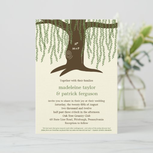 Willow Tree Wedding Invitation | Zazzle