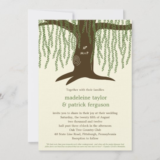 Willow Tree Wedding Invitation | Zazzle.com