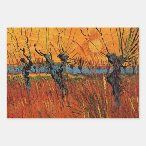 Willows at Sunset by Vincent van Gogh Wrapping Paper Sheets | Zazzle