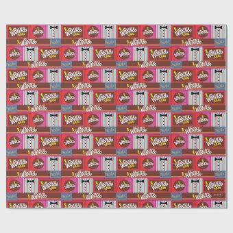 Willy Wonka Candy Pattern Wrapping Paper | Zazzle