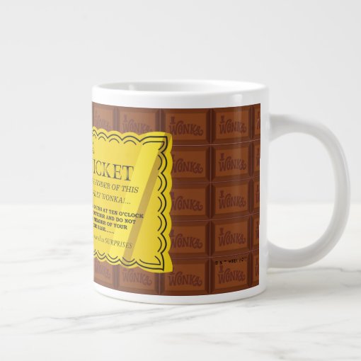 Willy Wonka Golden Ticket Giant Coffee Mug | Zazzle