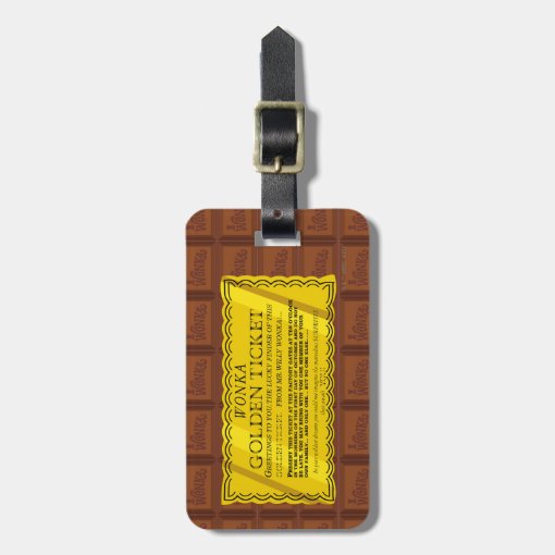 Willy Wonka Golden Ticket Luggage Tag | Zazzle
