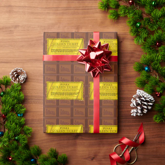 Willy Wonka Golden Ticket Wrapping Paper | Zazzle