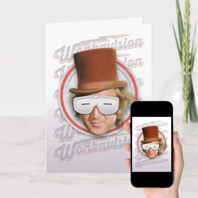 Willy Wonka in Wonkavision Goggles Card | Zazzle