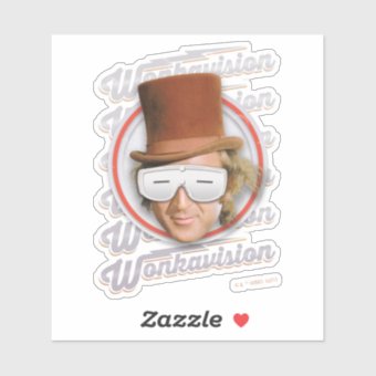 Willy Wonka in Wonkavision Goggles Sticker | Zazzle