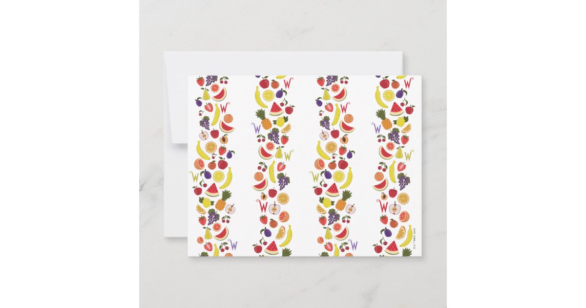 Willy Wonka Lickable Wallpaper Pattern Note Card | Zazzle