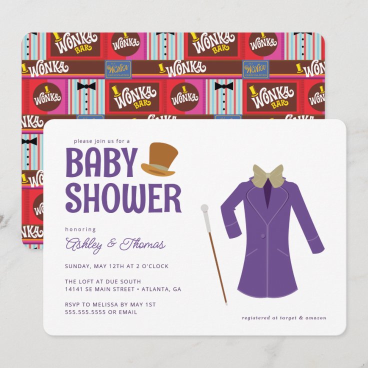 Willy Wonka & the Chocolate Factory Baby Shower Invitation | Zazzle