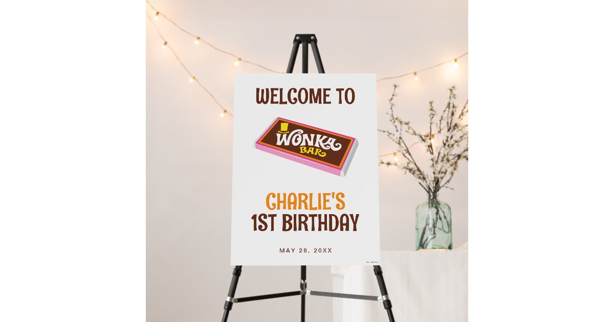 Willy Wonka & the Chocolate Factory Birthday Sign | Zazzle