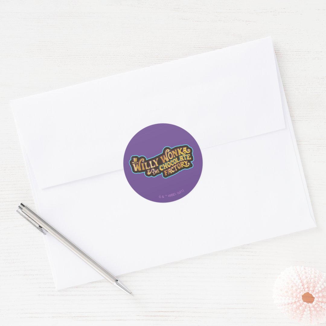 Willy Wonka & the Chocolate Factory Logo Classic Round Sticker | Zazzle