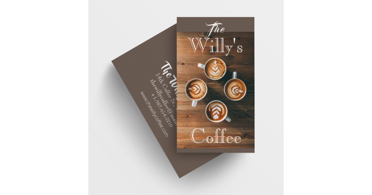 Willy's Coffee Shop Business Card | Zazzle