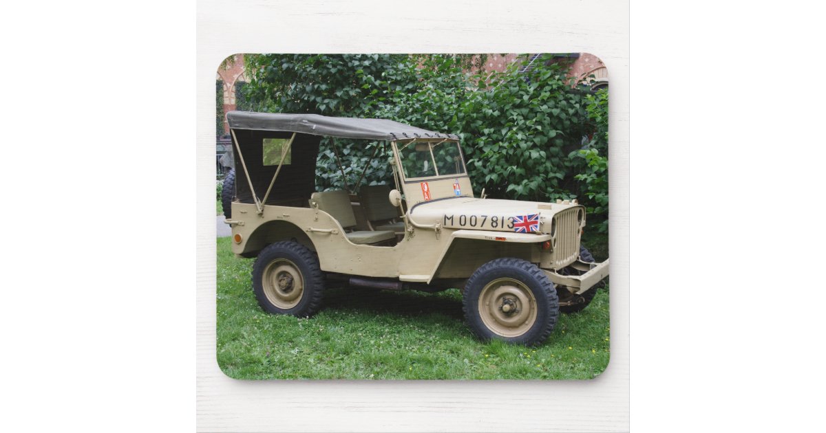 Willys MB Jeep Mouse Pad | Zazzle