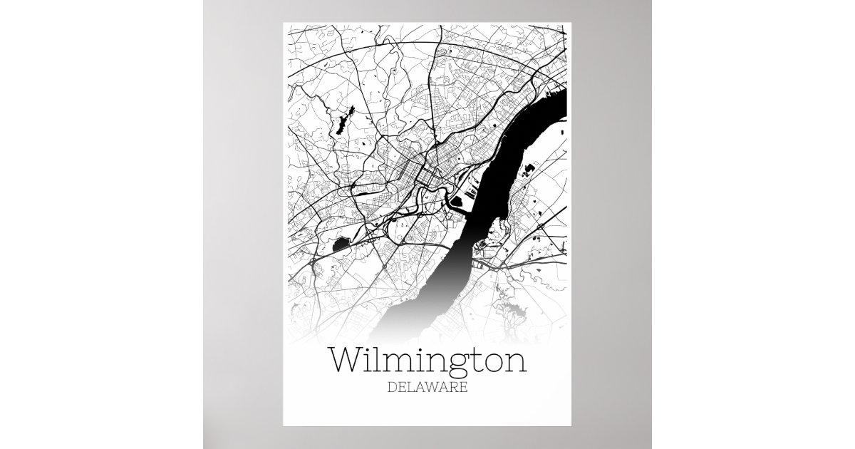 Wilmington Map - Delaware - City Map Poster | Zazzle