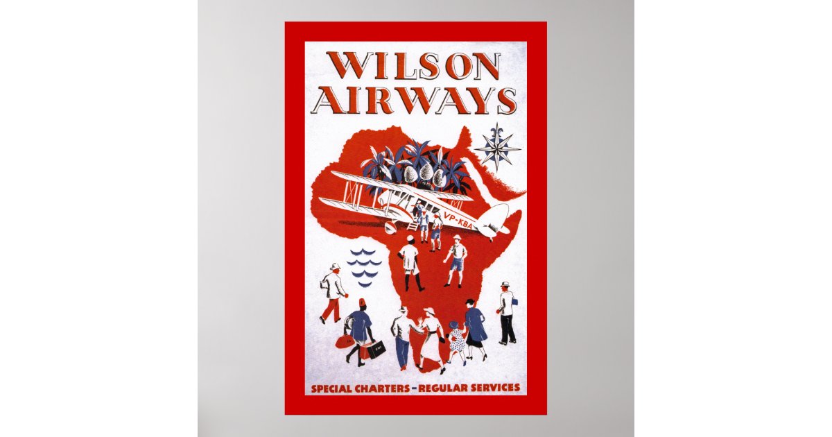 Wilson Airways ~ Africa Poster | Zazzle