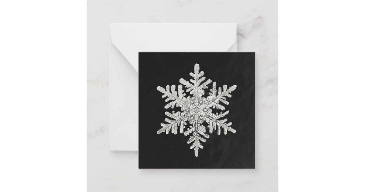 Wilson Bentley's Snowflake Note Card | Zazzle