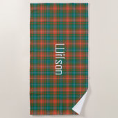 Wilson Clan Tartan Plaid Beach Towel | Zazzle