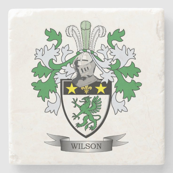 Wilson Coat of Arms Stone Coaster | Zazzle