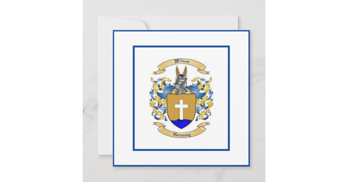 Wilson Family Crest .Coat of arms | Zazzle