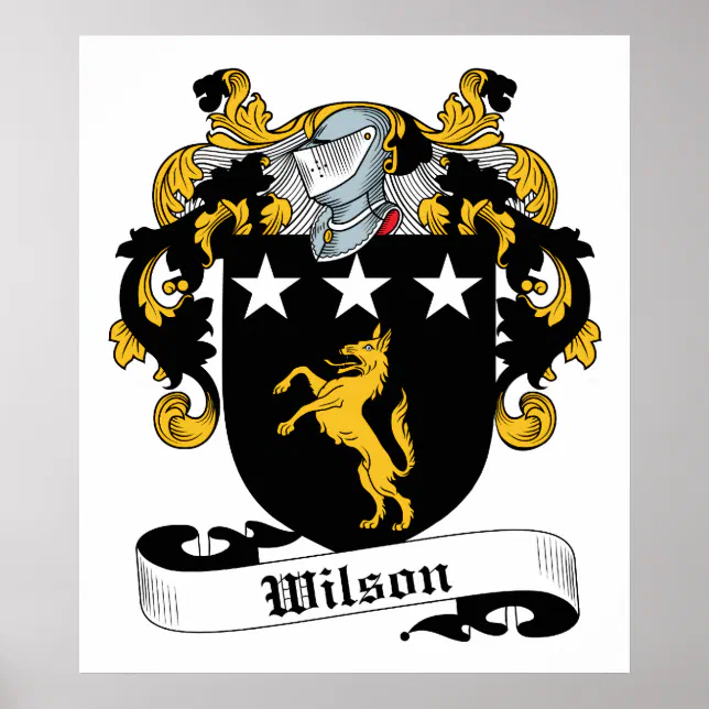 Wilson Family Crest Poster | Zazzle