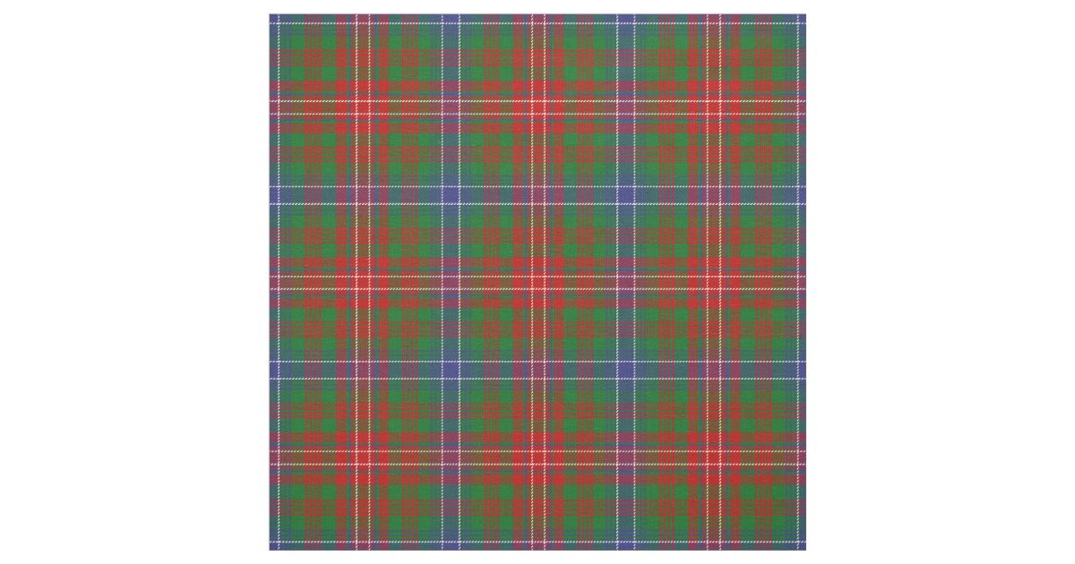 Wilson Tartan Print Fabric | Zazzle