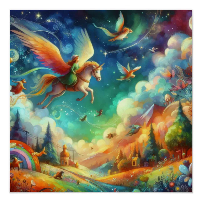 Wimsical Pony Poster | Zazzle