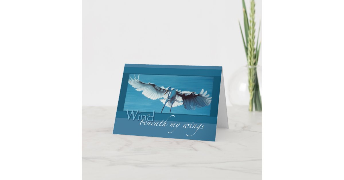 Wind, beneath my wings Greeting Card | Zazzle