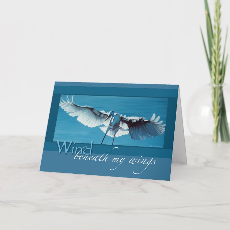 Wind, beneath my wings Greeting Card | Zazzle